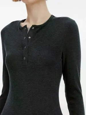 B+AB Long-sleeve Henley T-shirt