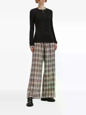 B+AB Plaid Wide-leg Trousers