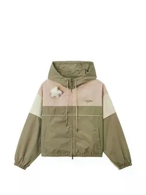 MINI CREAM Colour-block Hooded Jacket