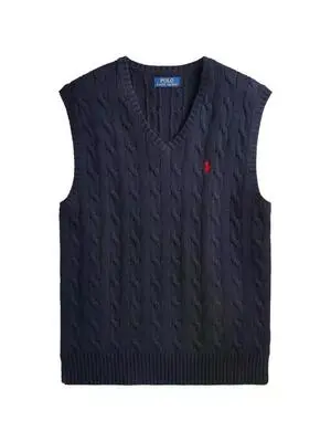 Polo Ralph Lauren Cable-knit V-neck Vest - Blue