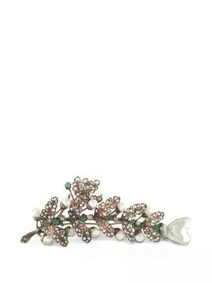 LB EXCLUSIVE Diamond And Emerald Brooch - Gold
