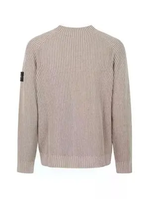 Stone Island Ribbed-knit Compass-patch Sweater