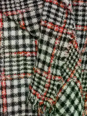 Faliero Sarti Check-pattern Frayed-edge Scarf