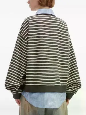 TOUT A COUP Striped Layered Sweater