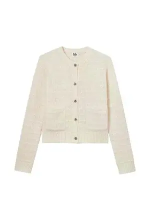 B+AB Sequin-embellished Bouclé Cardigan