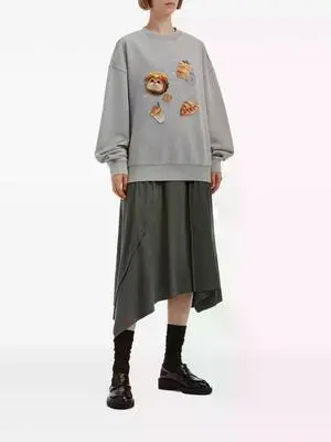 B+AB Asymmetric Panelled Midi Skirt - Grey