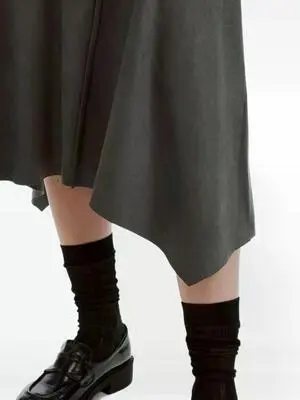 B+AB Asymmetric Panelled Midi Skirt