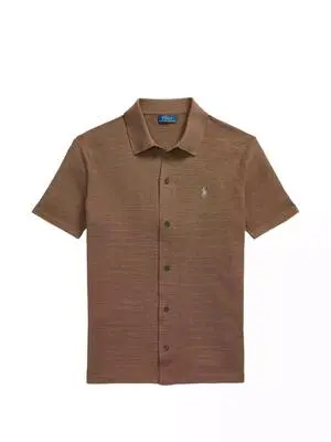 Polo Ralph Lauren Logo-embroidered Textured Shirt - Brown