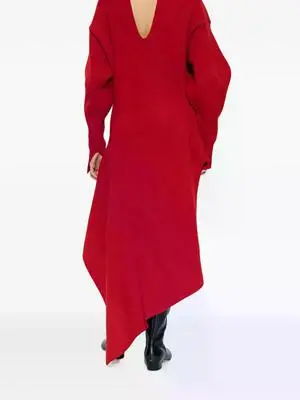 Givenchy Slashed Midi Dress - Red