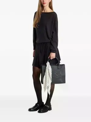 MC2 SAINT BARTH Pleated Knitted Mini Skirt - Grey