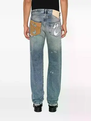 PDF Nico Distressed Paint-splatter Jeans