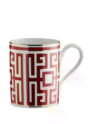 GINORI 1735 Labirinto Geometric-print Mug - Red
