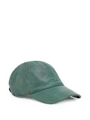 DIESEL® Logo-embossed Leather Baseball Cap - Green