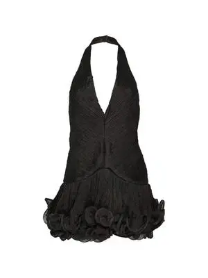 STOLEN STORES Ruffled Halterneck Mini Dress