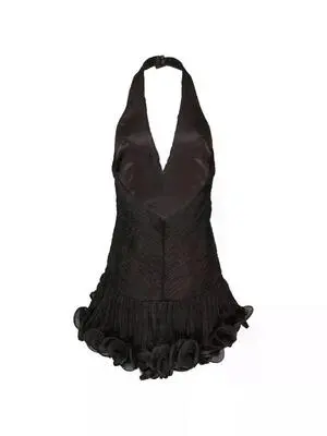 STOLEN STORES Ruffled Halterneck Mini Dress