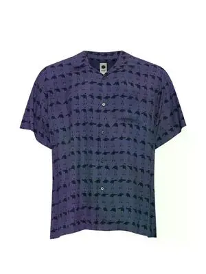 VOWELS Wiggles Graphic-print Short-sleeved Shirt - Purple