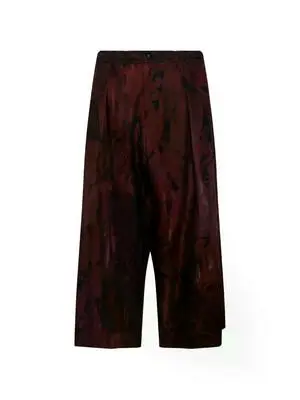 Y’s Paisley-print Wide-leg Trousers