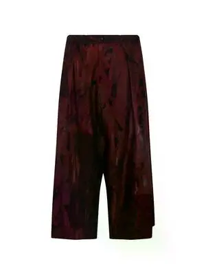 Y’s Paisley-print Wide-leg Trousers - Red