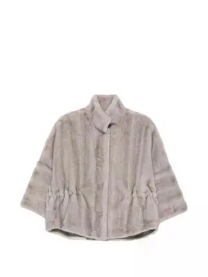 VALENTINI 1972 Faux-fur Wide-sleeve Jacket - Grey