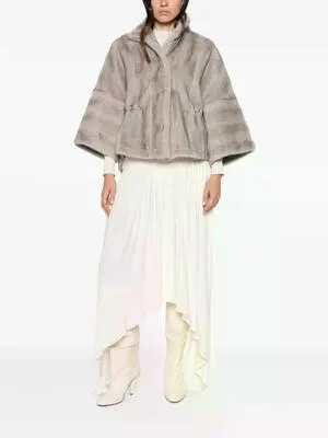VALENTINI 1972 Faux-fur Wide-sleeve Jacket - Grey