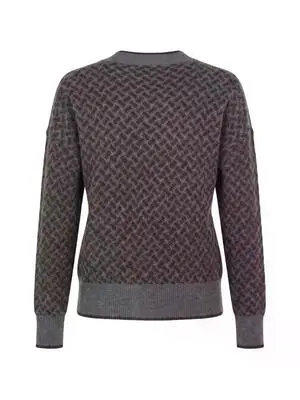 DRUMOHR Geometric-pattern V-neck Sweater