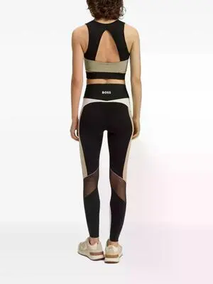 BOSS Logo-print Panelled Sports Bra