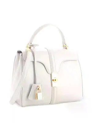 Celine 16 Top Handle Bag Smooth Calfskin Small Satchel - Grey