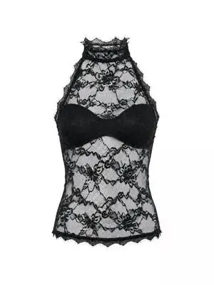 OW Selah Floral-lace Halterneck Top