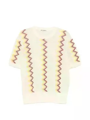 LANVIN Zigzag-pattern Short-sleeve T-shirt