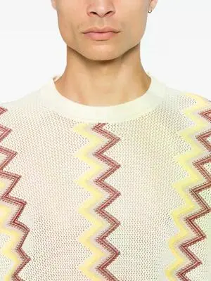 LANVIN Zigzag-pattern Short-sleeve T-shirt