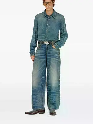 DIESEL® Relaxed High Waist 1982 D-hakou Jeans - Blue