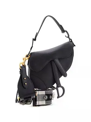 Dior Ultra Matte Saddle Handbag With Strap Leather Mini Shoulder Bag