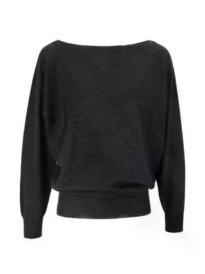 MC2 SAINT BARTH Boat-neck Merino Sweater - Grey