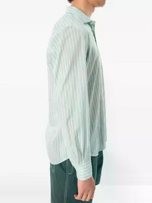 MC2 SAINT BARTH Ice Striped Cotton-voile Shirt