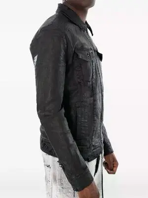 MD75 Cracked-effect Denim Jacket