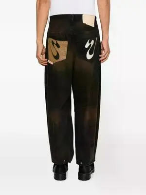 PDF Faded Graphic-print Jeans
