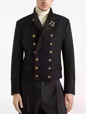 Dolce & Gabbana Double-breasted Wool Frock Coat