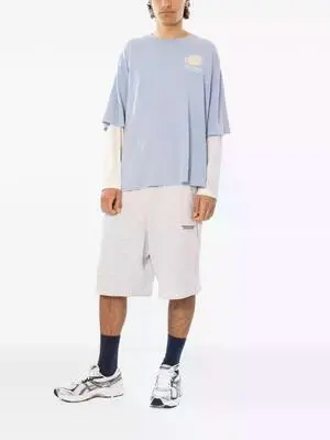 NEW AMSTERDAM SURF ASSOCIATION Logo-print Layered-sleeve T-shirt - Blue