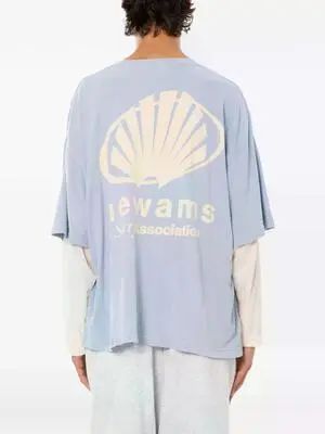 NEW AMSTERDAM SURF ASSOCIATION Logo-print Layered-sleeve T-shirt