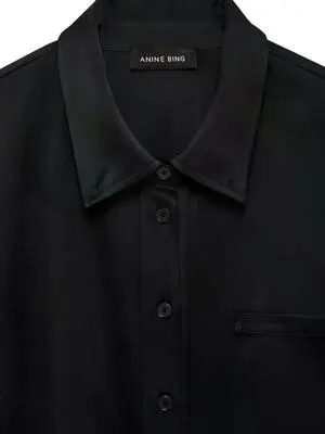 ANINE BING Scott Cropped Shirt