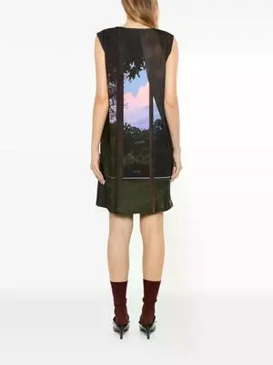 AGNES B. Graphic-print Midi Dress