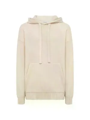 LANEUS Drawstring Pouch-pocket Hoodie - Neutrals