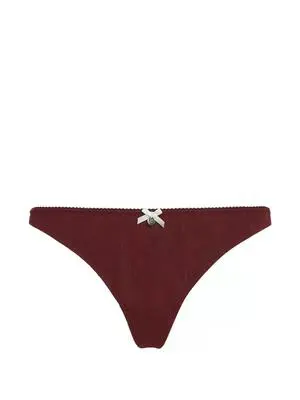 Karl Lagerfeld Autograph Pointelle Thong - Red