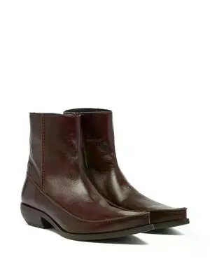 DIESEL® D-frido Western Ankle Boots In Leather