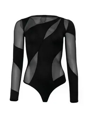 OW Spiral Mesh-panel Bodysuit