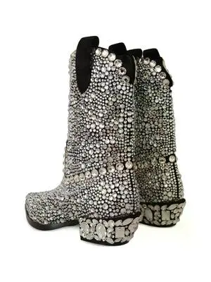 Dolce & Gabbana Crystal-embellished Cowboy Boots