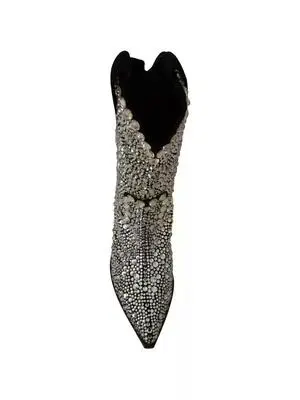 Dolce & Gabbana Crystal-embellished Cowboy Boots