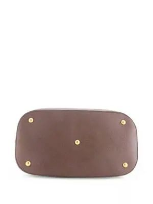 Gucci Savoy Web Bowling Tote Gg Coated Canvas And Leather Small Handbag - Brown