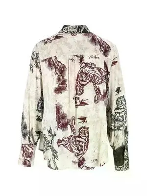 SHIRTAPORTER Tiger-print Long-sleeve Shirt - Neutrals