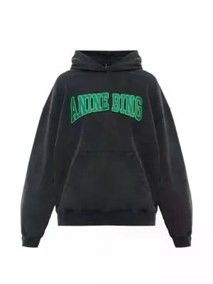 ANINE BING Harvey Logo-patch Hoodie